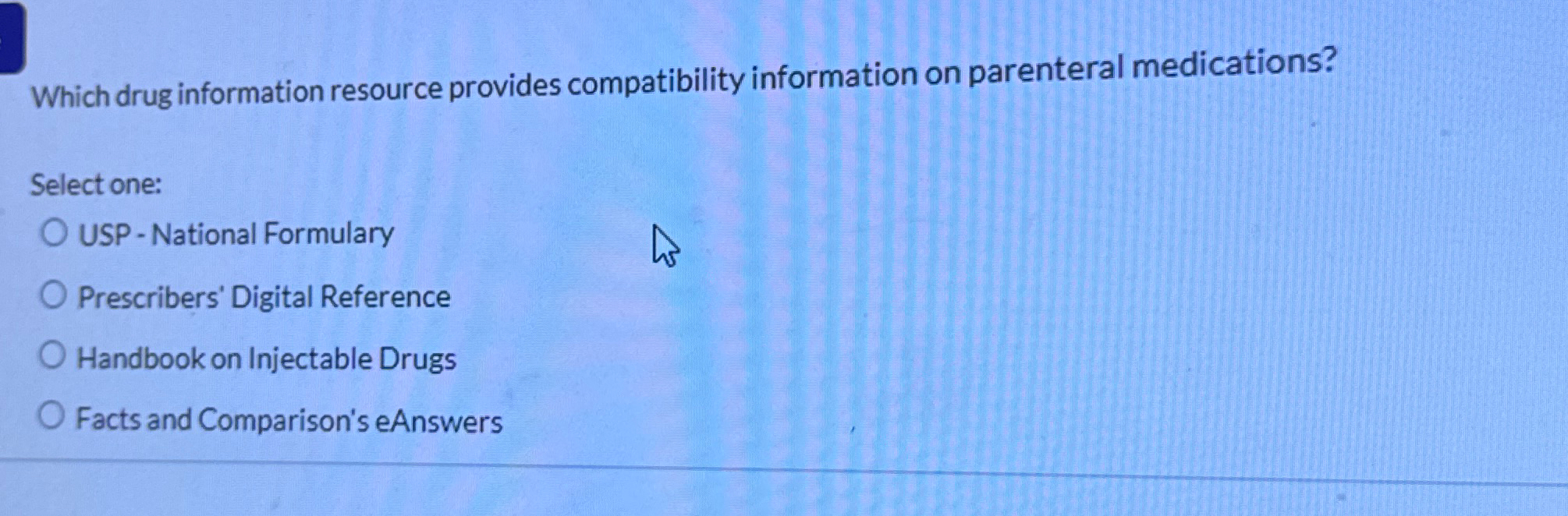 Solved Which drug information resource provides | Chegg.com