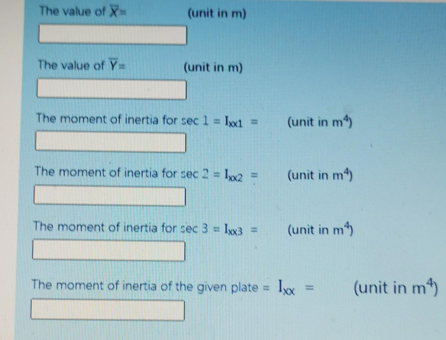 Solved Find Ixx for the given Plane, where bı=150m, dy=25m, | Chegg.com