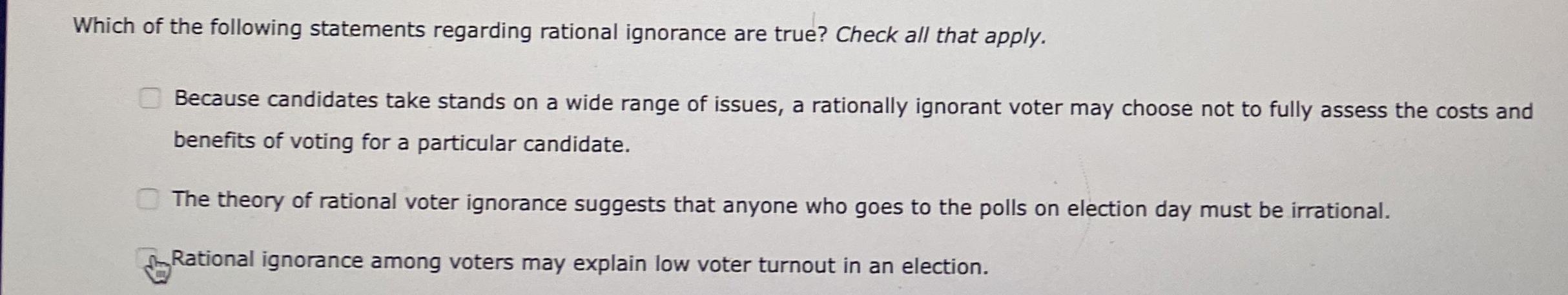 Solved Which of the following statements regarding rational | Chegg.com