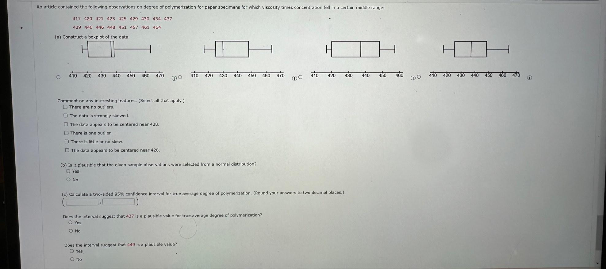 Solved An article contained the following observations on | Chegg.com
