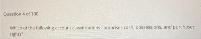 Solved Which of the following account classifications | Chegg.com