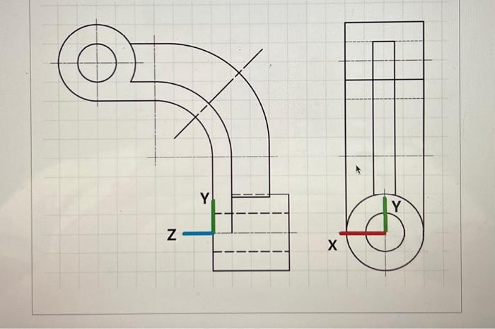 Solved Create a SolidWorks model from the drawing shown. - | Chegg.com