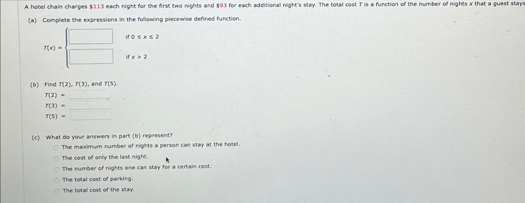 Solved (a) ﻿Complete the expressions in the following | Chegg.com