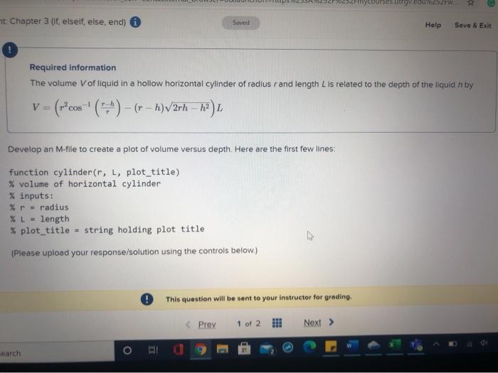 Solved resurgv.com/ nt Chapter 3 (f. elseif, else, end) | Chegg.com
