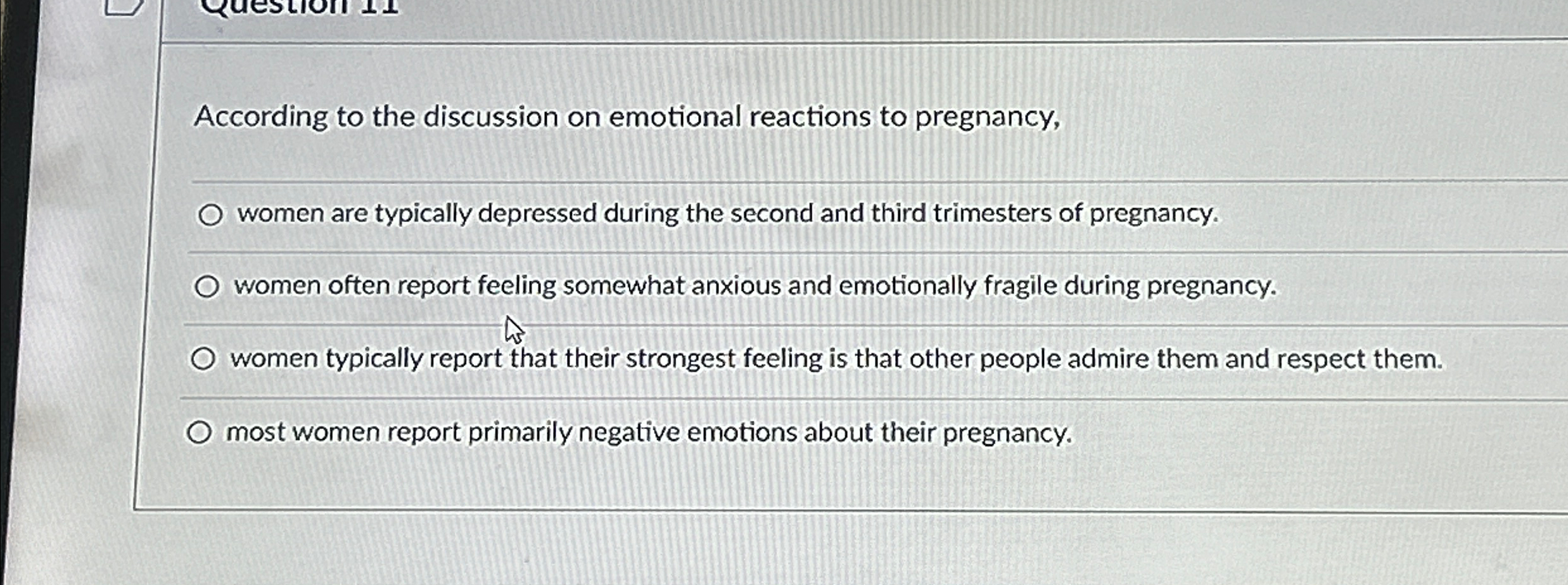 Solved According to the discussion on emotional reactions to | Chegg.com
