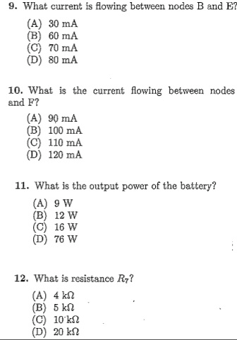 Solved What current is flowing between nodes A and E? What | Chegg.com