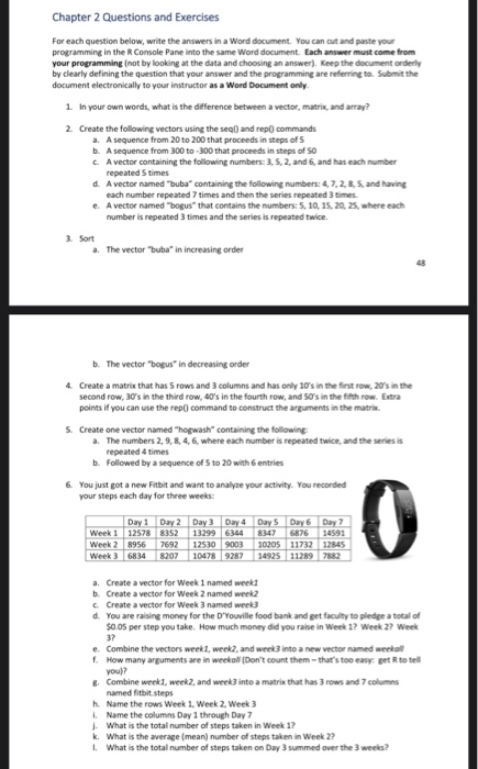 Solved Chapter 2 Questions and Exercises For each question | Chegg.com