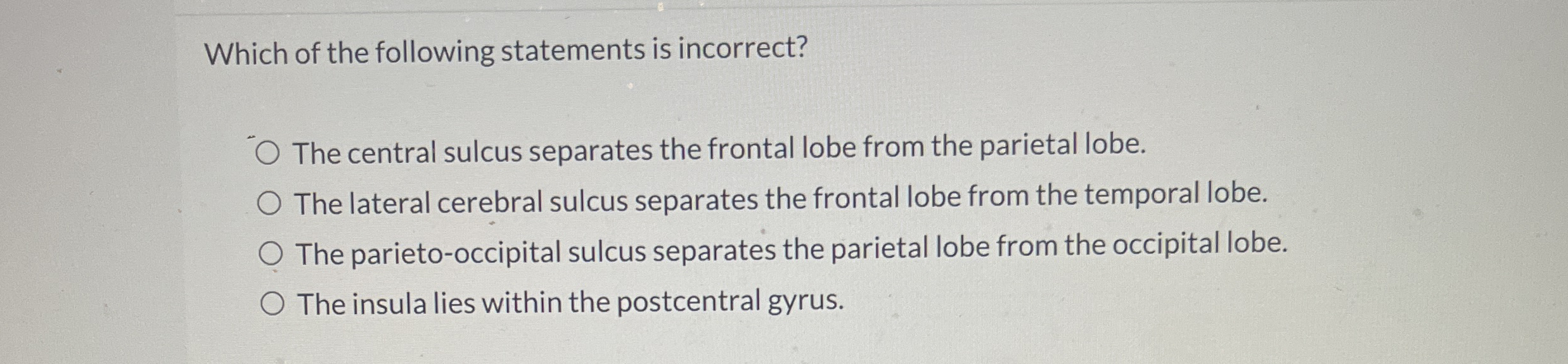 Solved Which of the following statements is incorrect?The | Chegg.com