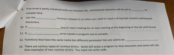 Solved omplet 1. The function isupper() takes a as its | Chegg.com