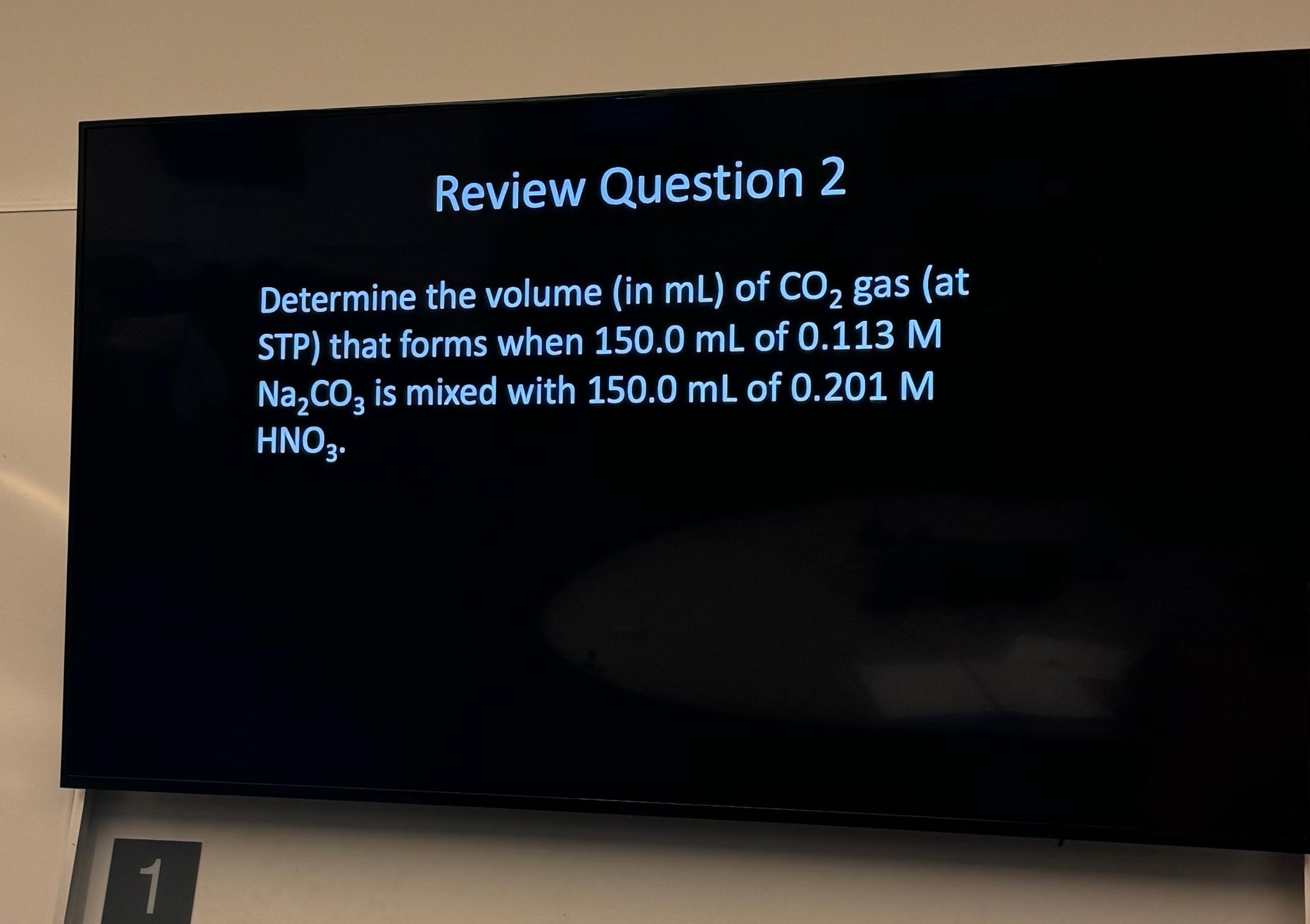 Solved Review Question 2Determine the volume (in mL ) ﻿of | Chegg.com