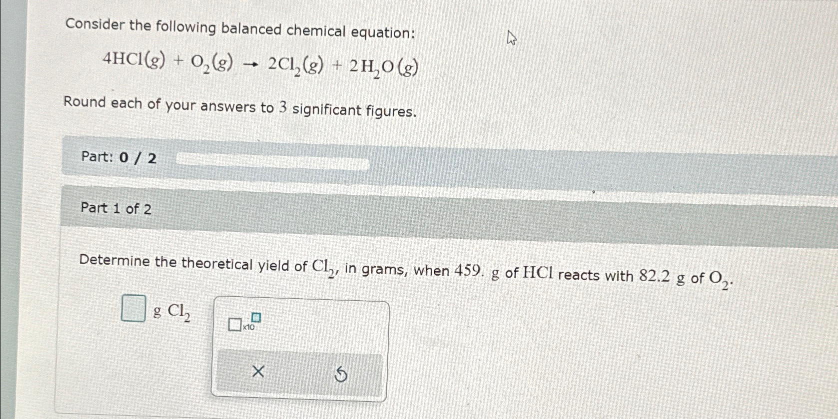 Solved Consider the following balanced chemical | Chegg.com