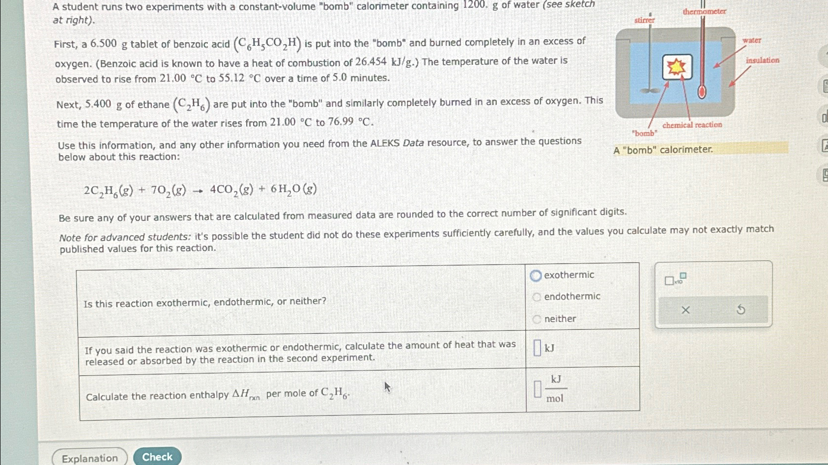 Solved A student runs two experiments with a constant-volume | Chegg.com