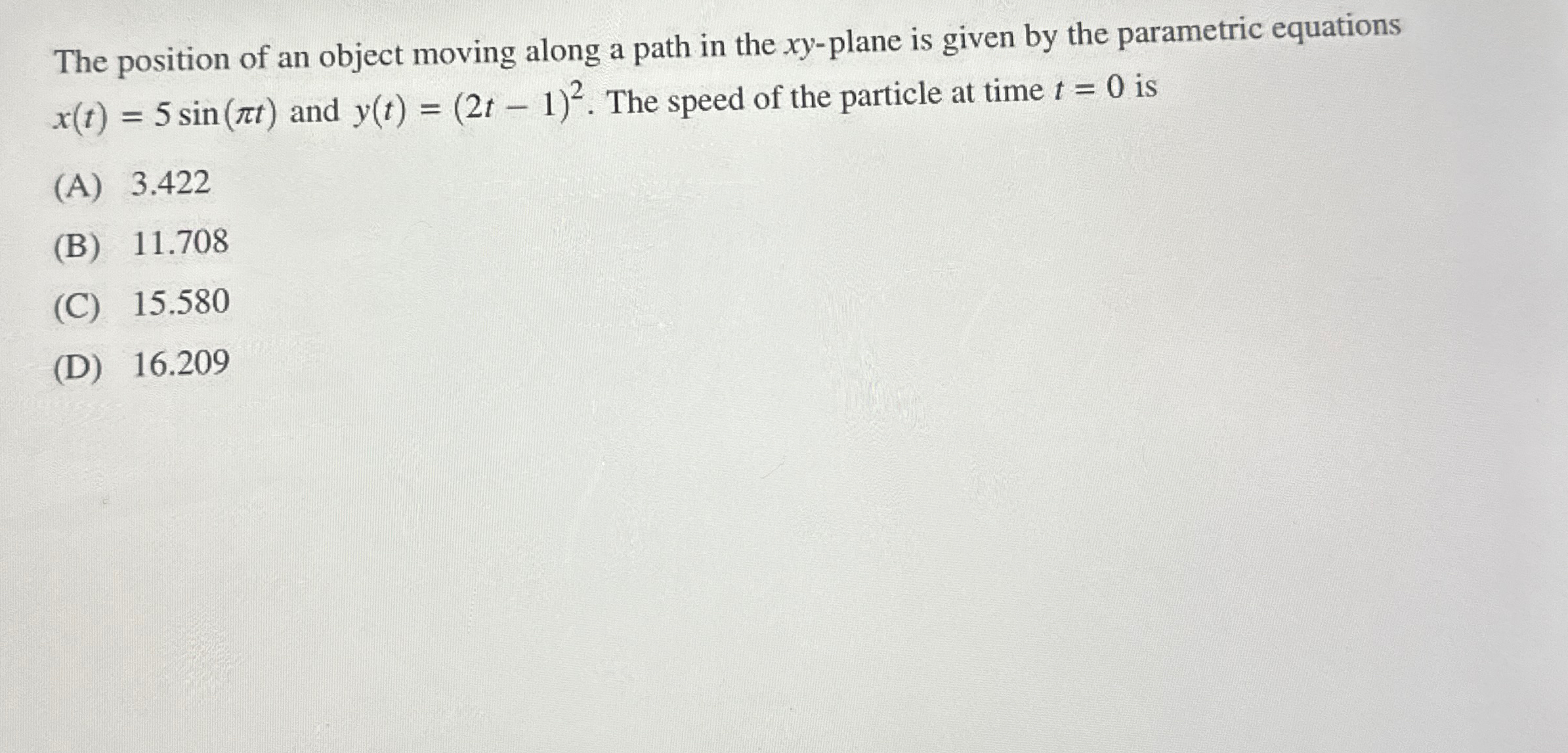 Solved The position of an object moving along a path in the | Chegg.com