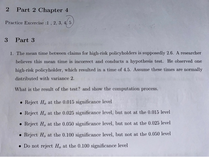Solved 2 Part 2 Chapter 4 Practice Excercise :1 , 2, 3, 4, | Chegg.com