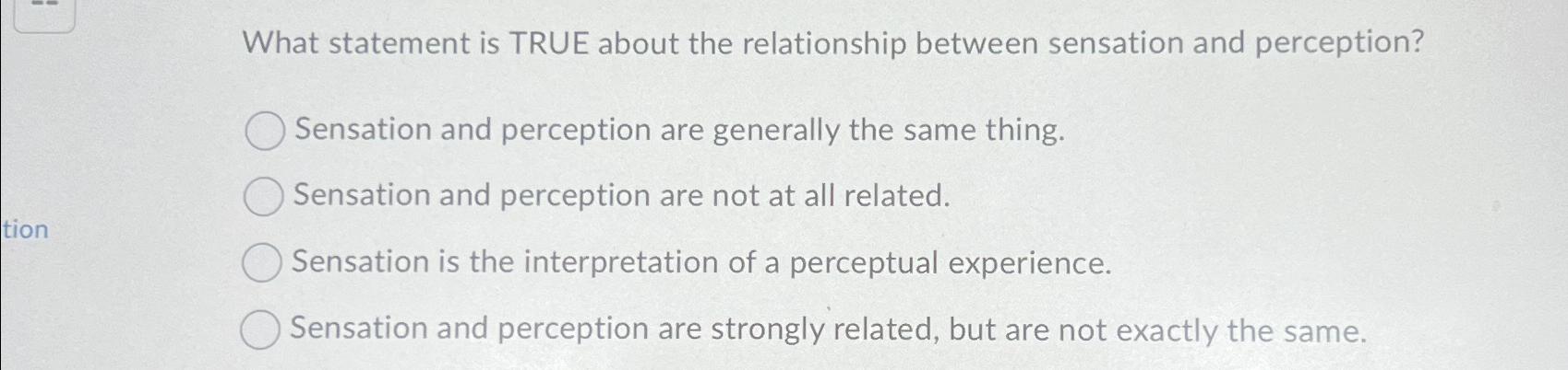 Solved What statement is TRUE about the relationship between | Chegg.com