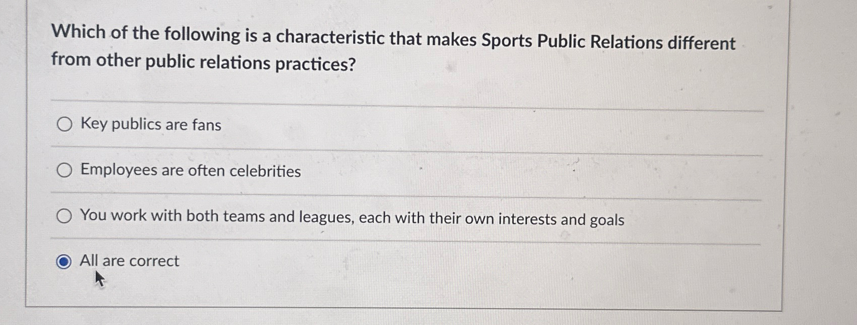 Solved Which of the following is a characteristic that makes | Chegg.com