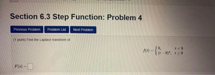 Solved Section 6 3 Step Function Problem 4 Previous Problem