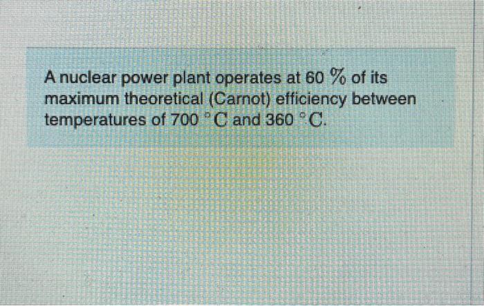 Solved A nuclear power plant operates at 60% of its maximum | Chegg.com
