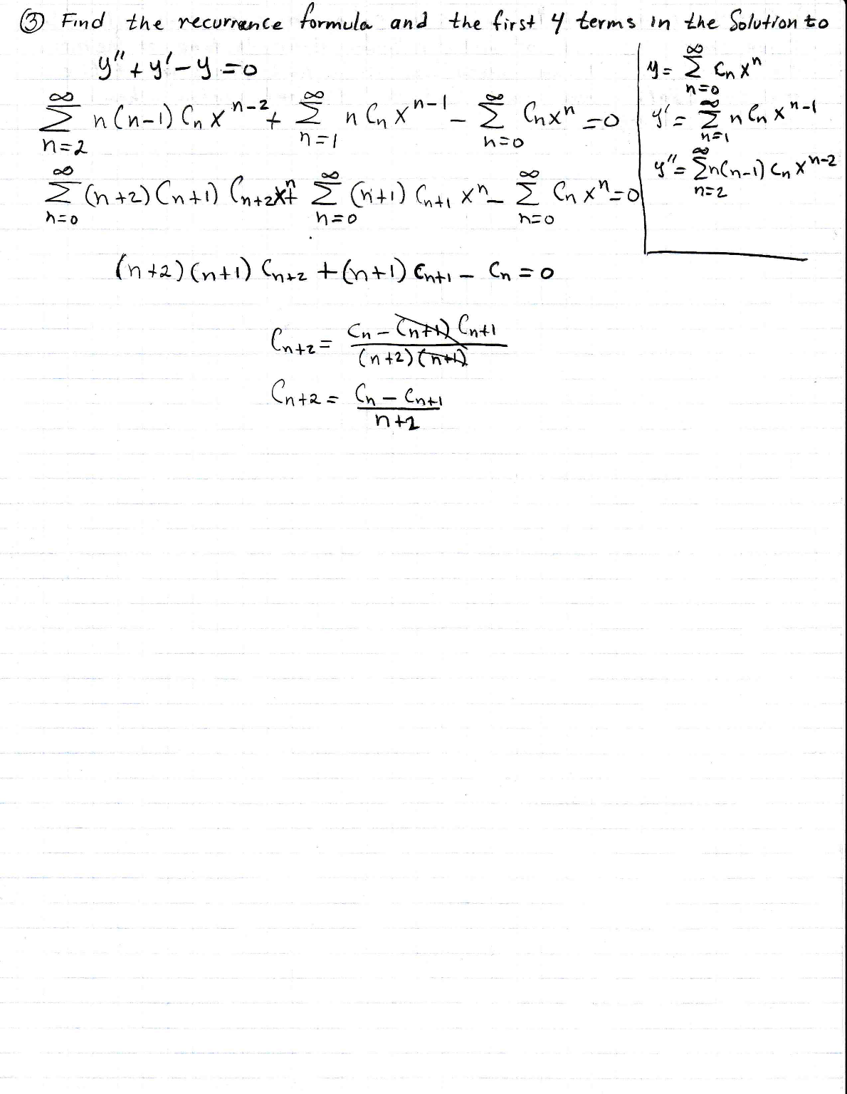 Solved Find the recurrence formula and the first 4 terms in | Chegg.com