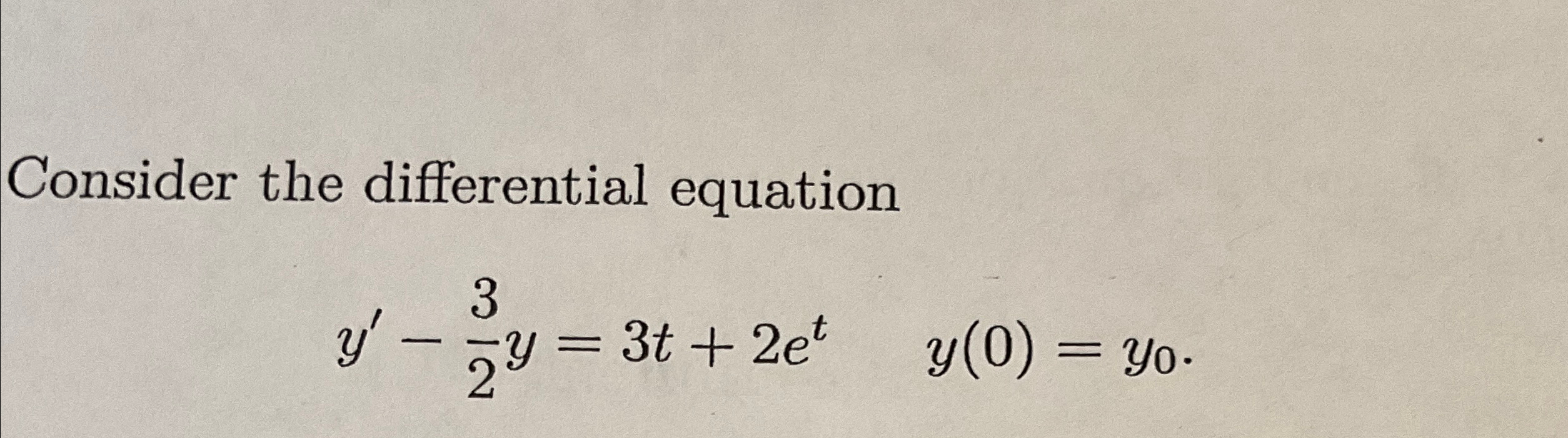 Solved Consider the differential | Chegg.com
