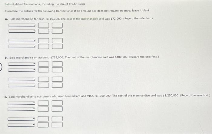 Solved Sales-Related Transactions, Including the Use of | Chegg.com