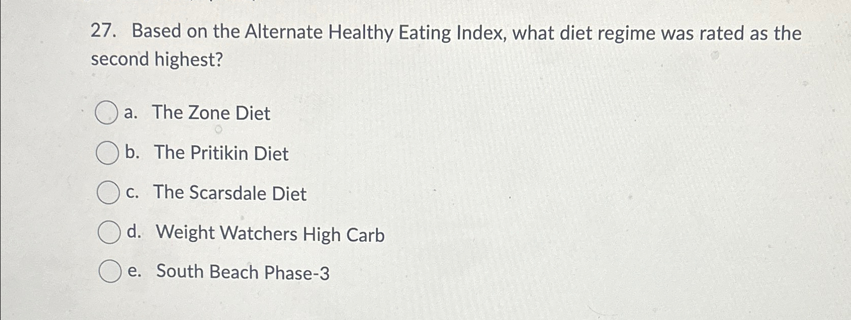 Solved Based on the Alternate Healthy Eating Index, what | Chegg.com