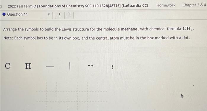 Solved Arrange the symbols to build the Lewis structure for | Chegg.com