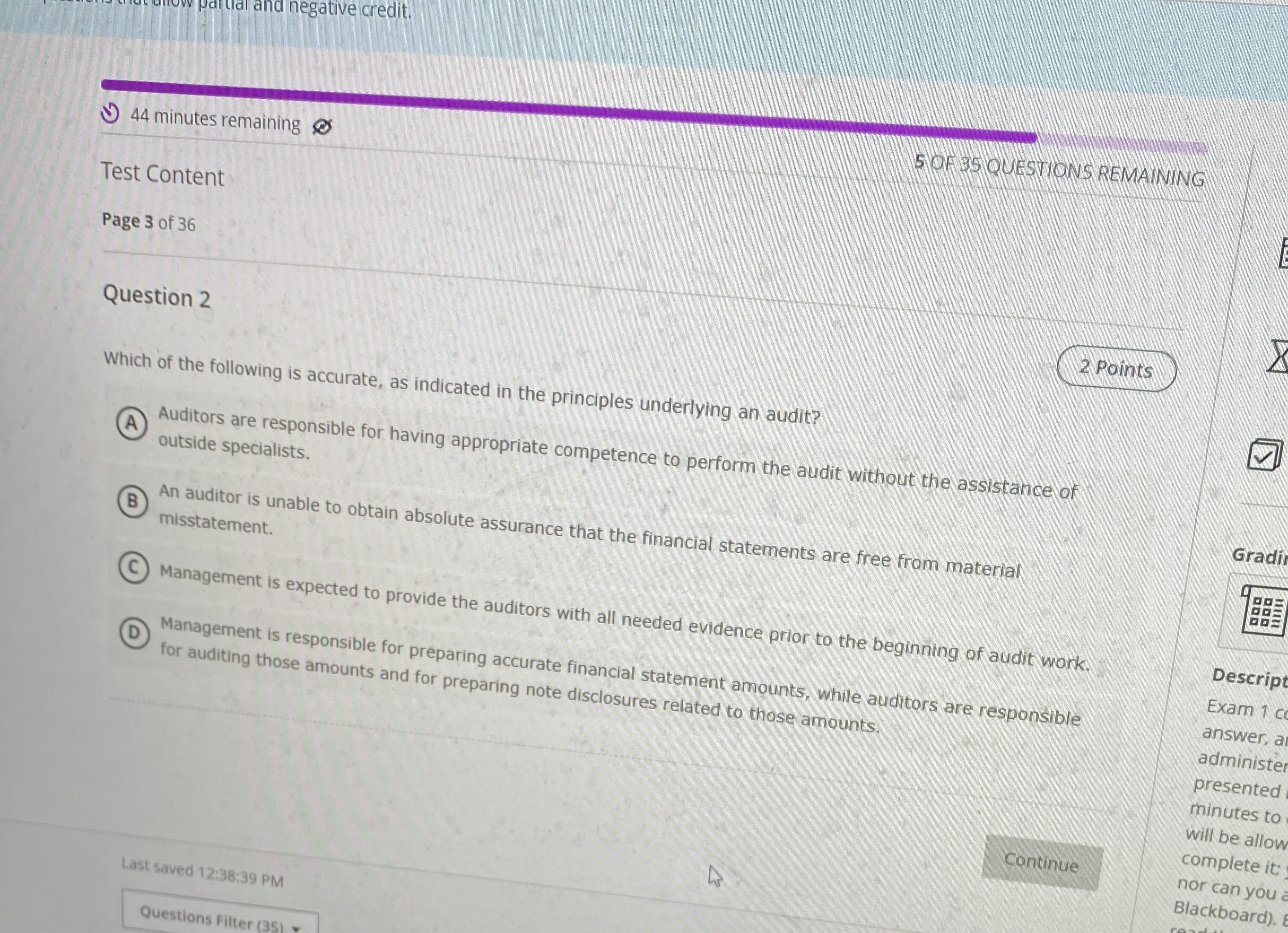 Solved Question 2Which of the following is accurate, as | Chegg.com