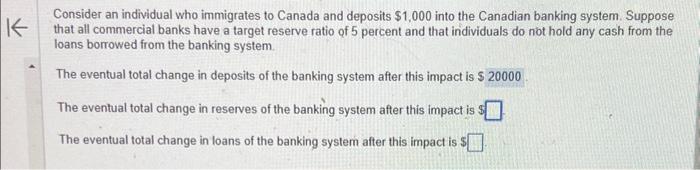 Solved Consider an individual who immigrates to Canada and | Chegg.com