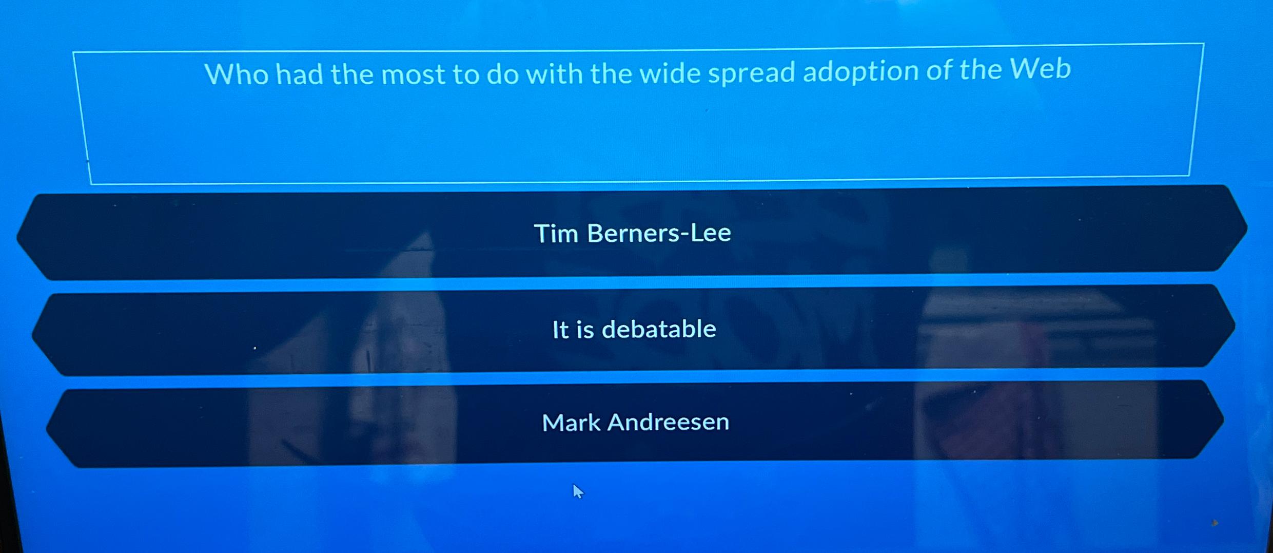 Solved Who had the most to do with the wide spread adoption | Chegg.com
