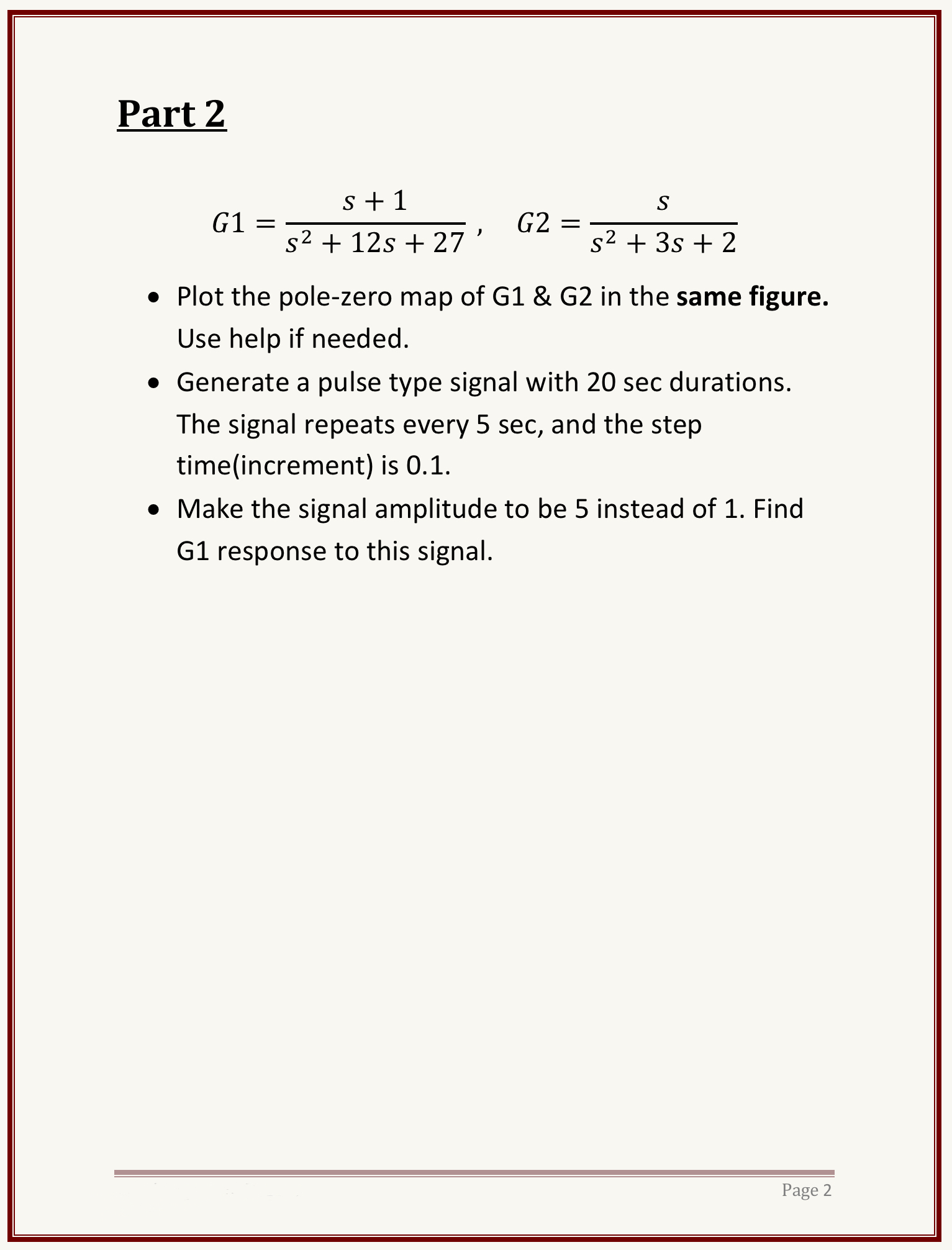 Solved UseMATLAB for the following:Part | Chegg.com