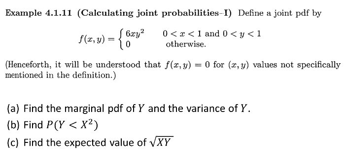 Solved Example 4.1.11 (Calculating ﻿joint probabilities-I) | Chegg.com