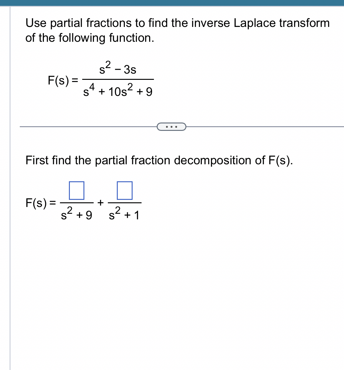Solved Use partial fractions to find the inverse Laplace | Chegg.com