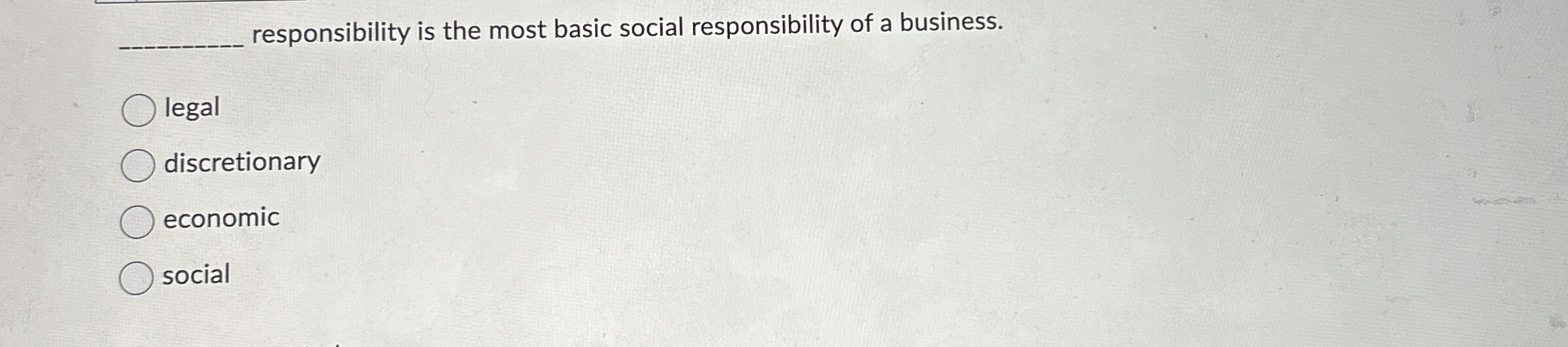 Solved responsibility is the most basic social | Chegg.com