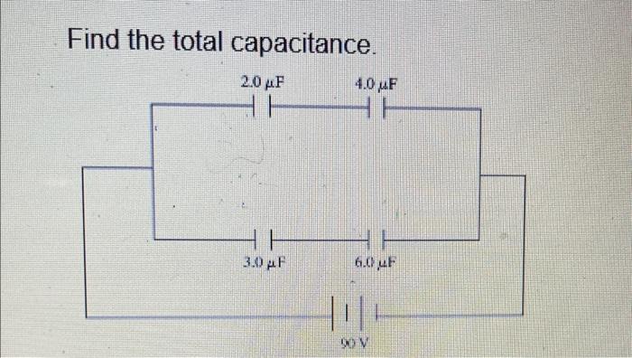 Solved Find the total capacitance. | Chegg.com