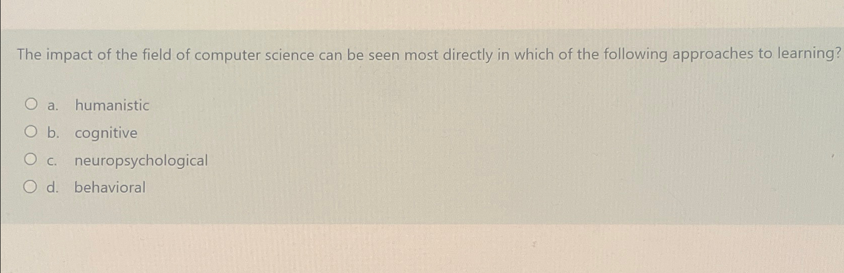 Solved The impact of the field of computer science can be | Chegg.com