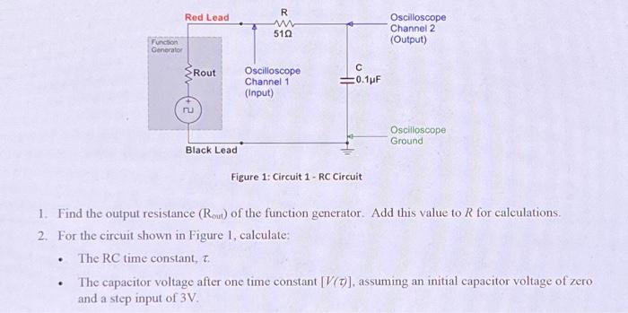 Solved Figure 1 Circuit 1 Rc Circuit 1 Find The Output