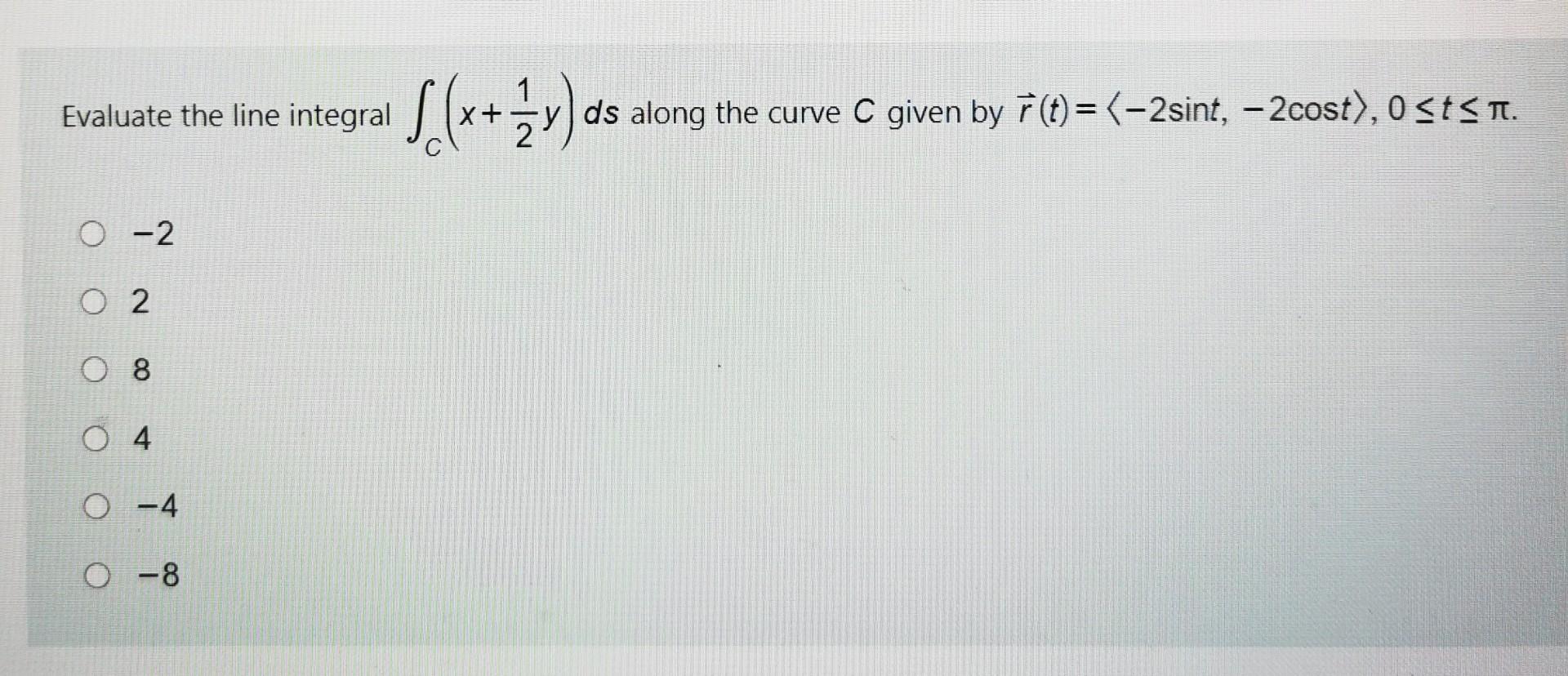 Solved 1 Evaluate the line integral + ds along the curve C | Chegg.com