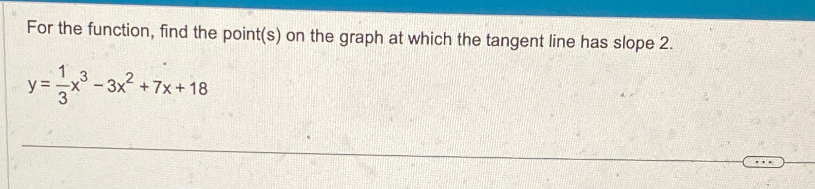 Solved For the function, find the point(s) ﻿on the graph at | Chegg.com