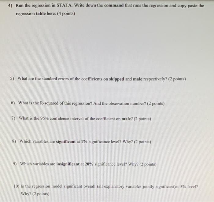 Solved Use the dataset file GPA1.dta to do the following | Chegg.com
