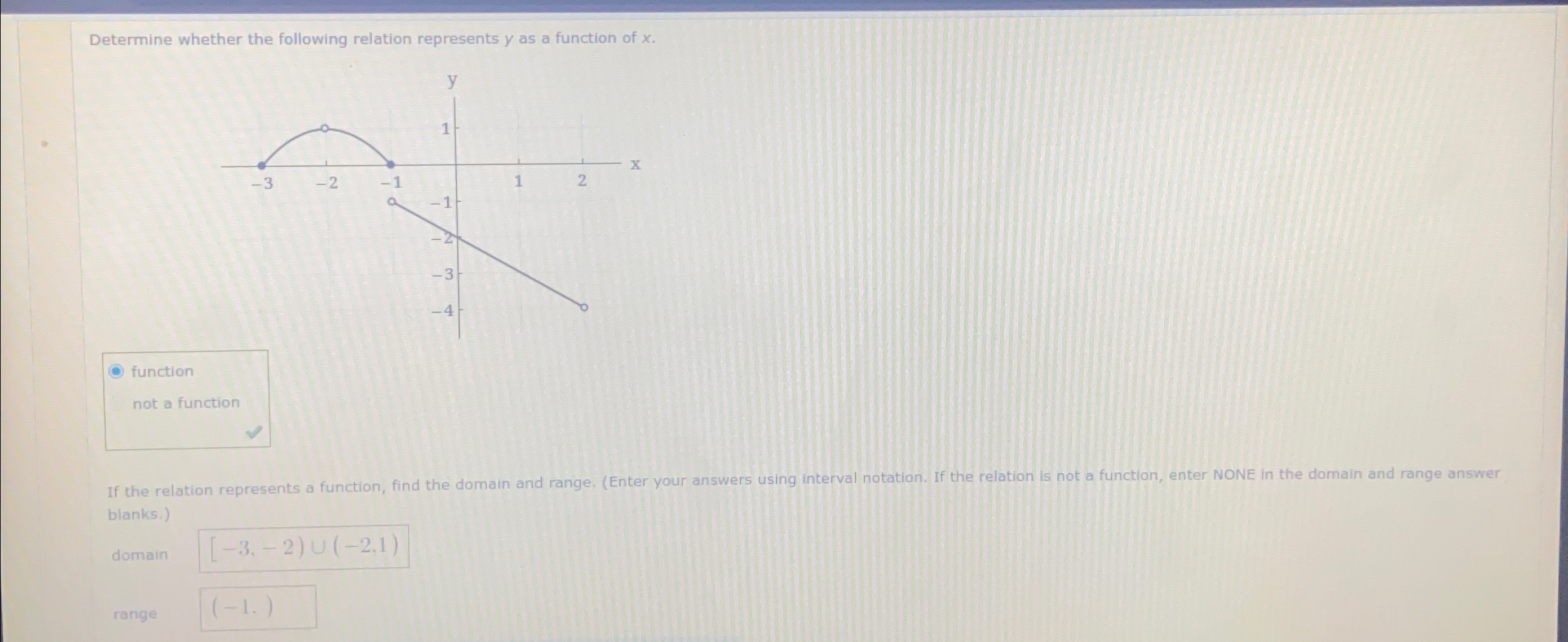 Determine Whether The Following Relation Represents Y
