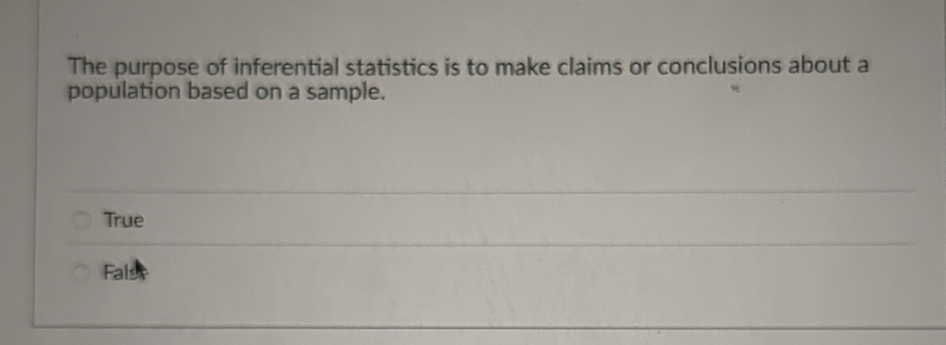 Solved The purpose of inferential statistics is to make | Chegg.com
