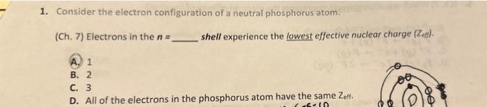 Solved 1. Consider the electron configuration of a neutral | Chegg.com