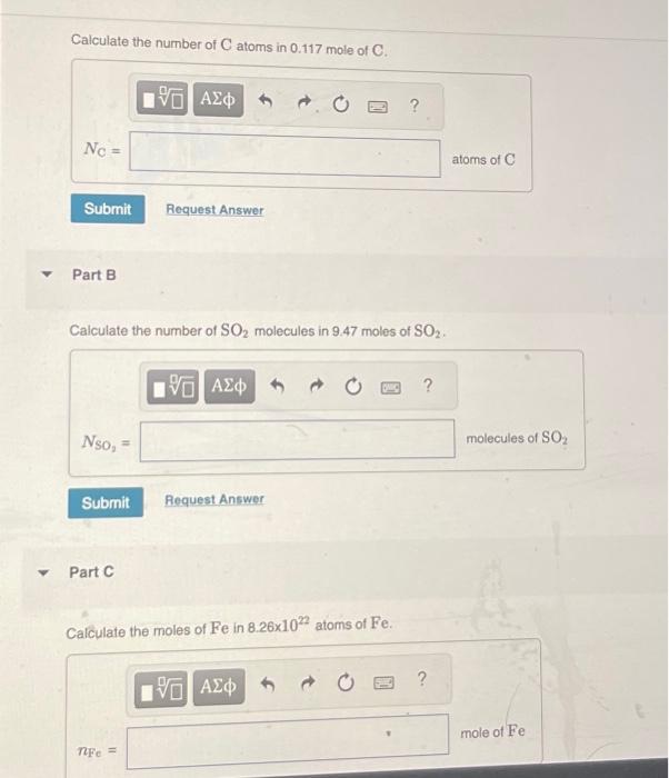Solved Calculate the number of C atoms in 0.117 mole of C. | Chegg.com