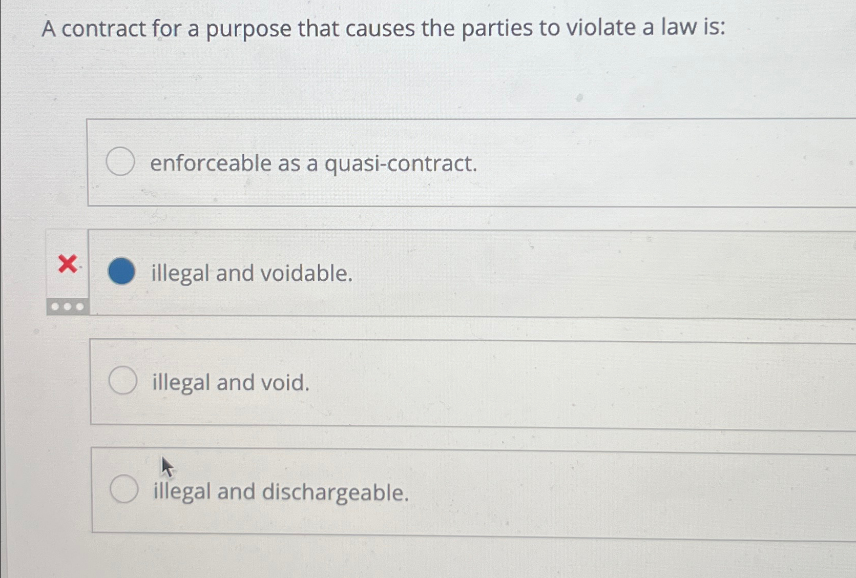 Solved A contract for a purpose that causes the parties to | Chegg.com