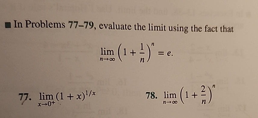 Solved In Problems 77-79, ﻿evaluate the limit using the fact | Chegg.com