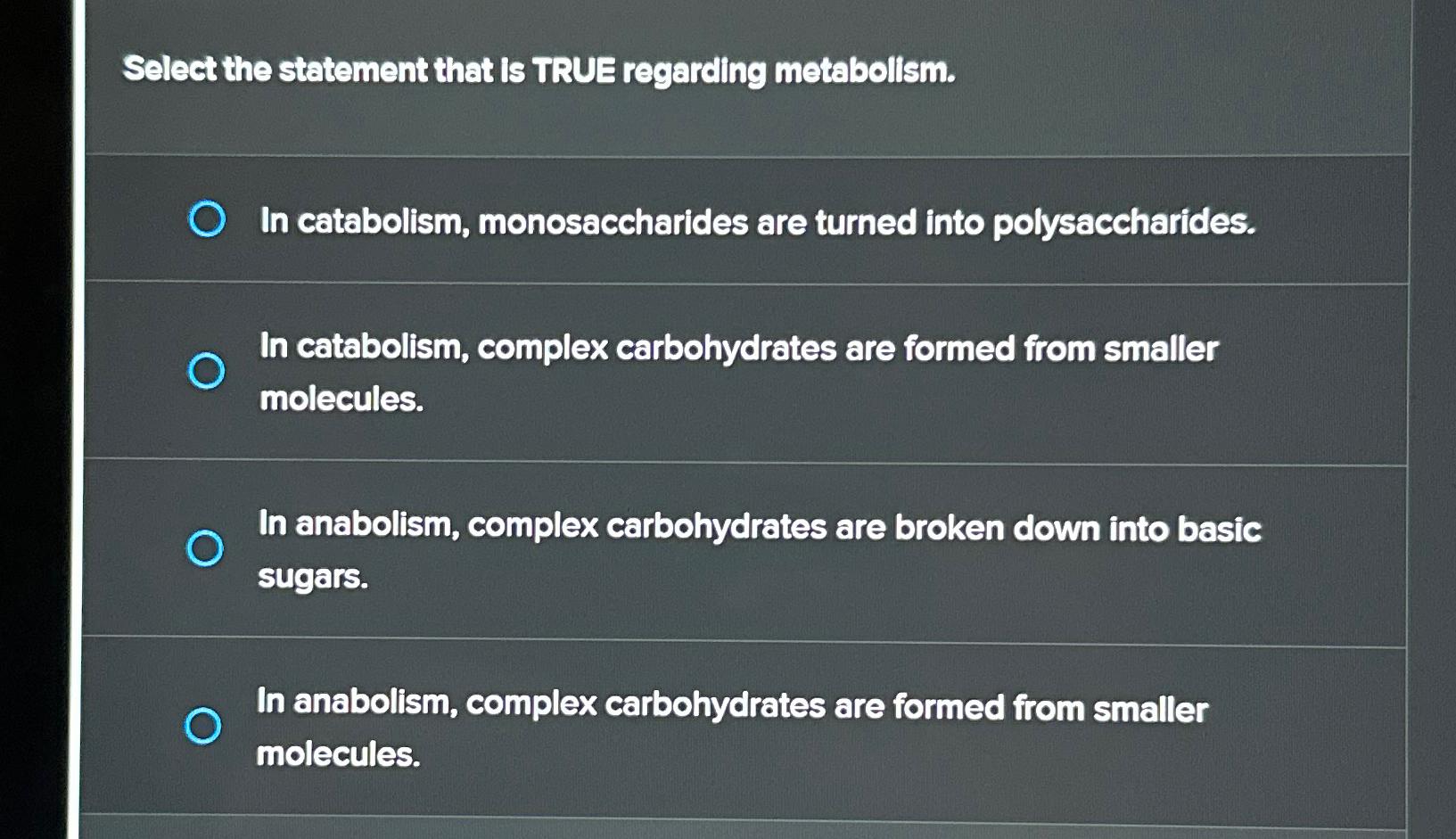 Solved Select the statement that is TRUE regarding | Chegg.com