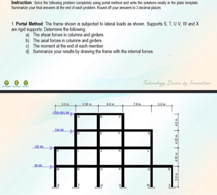 Solved Instruction: Solve the following problem completely | Chegg.com