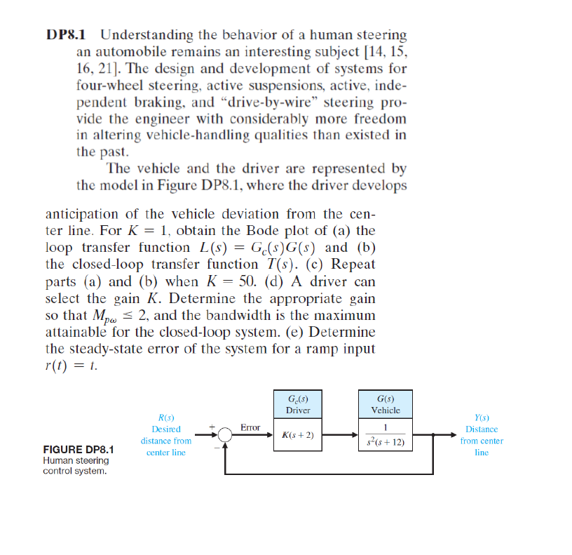 Solved DP8. 1 ﻿Understanding the behavior of a human | Chegg.com
