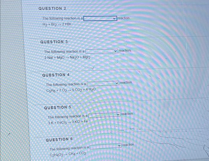 Solved The following reaction is a reaction. H2+Br2→2HBr | Chegg.com